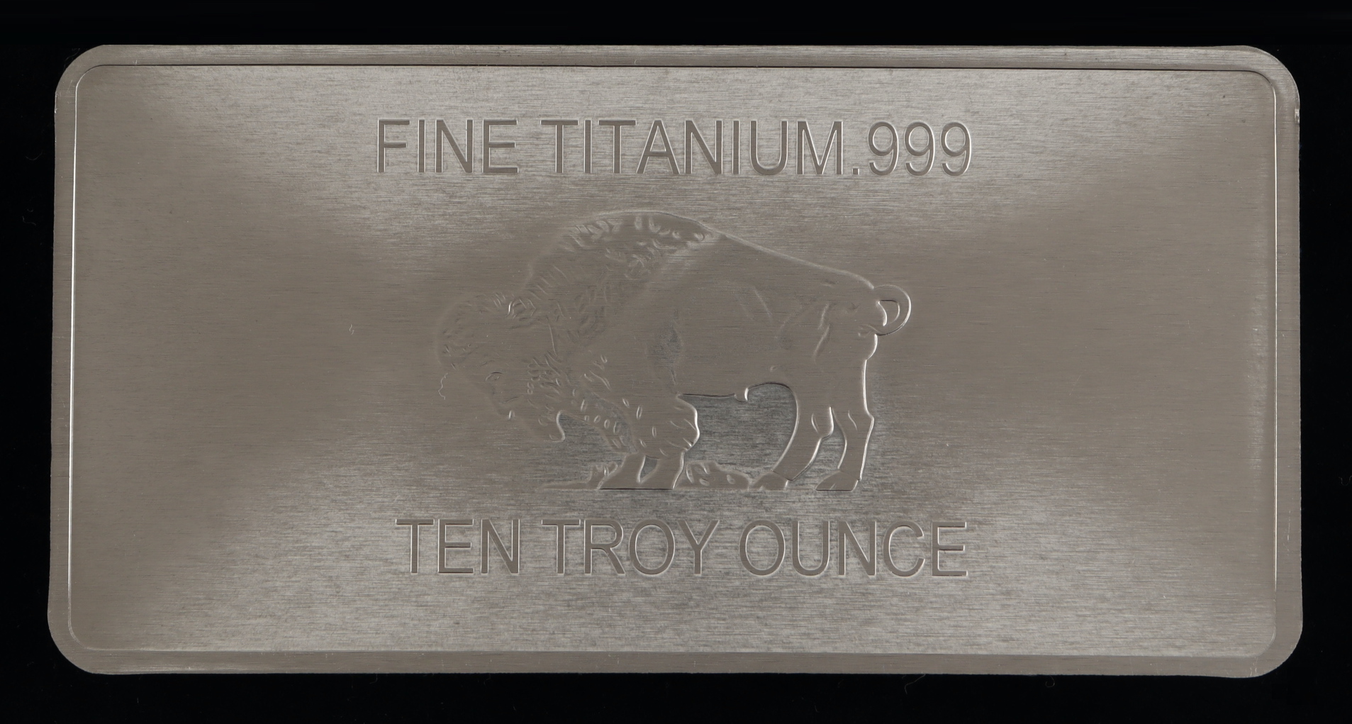 Ten Troy Ounce "Buffalo" .999 Fine Titanium Bullion Bar | Pristine Auction