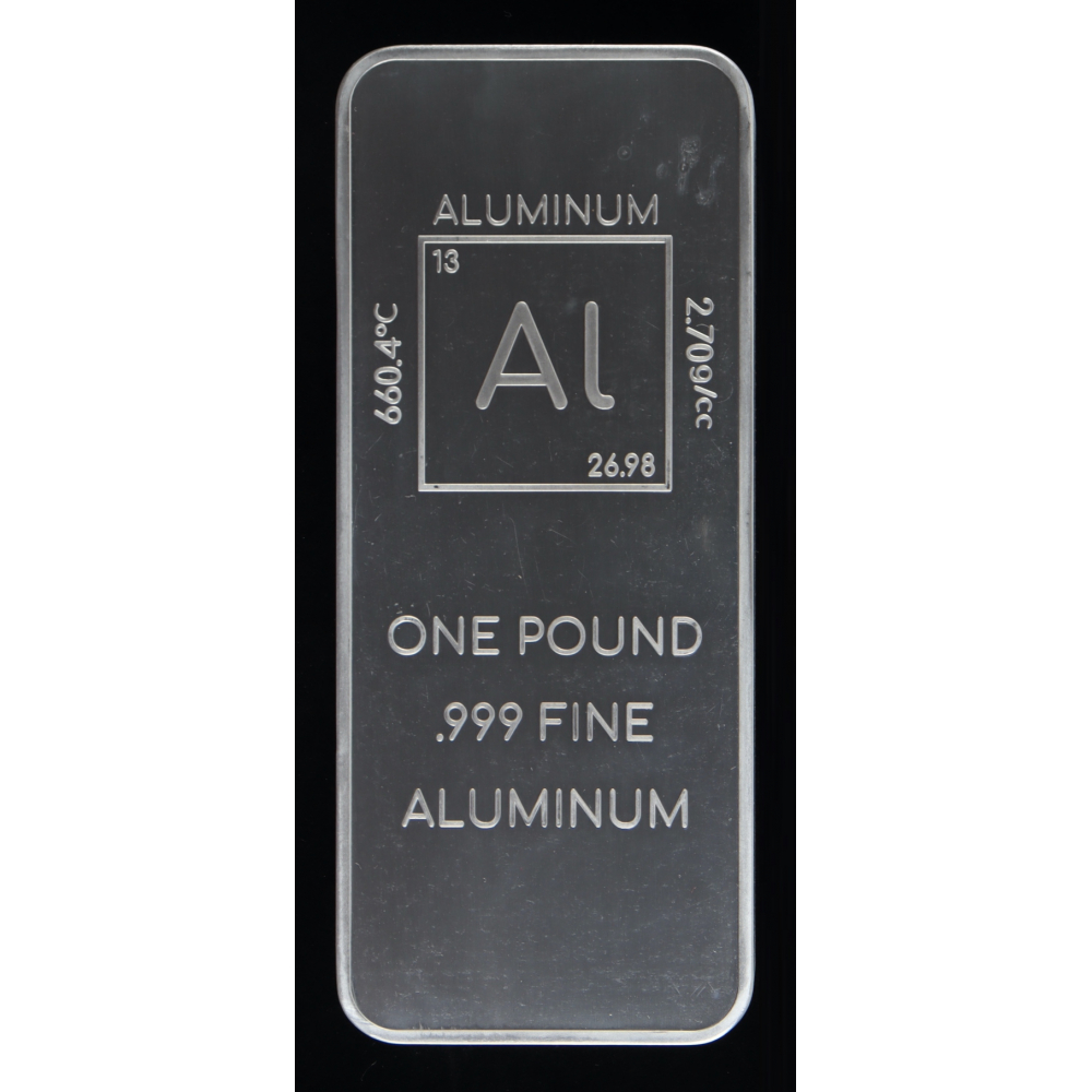 1 Pound .999 Fine Aluminum Periodic Table Bullion Bar | Pristine Auction
