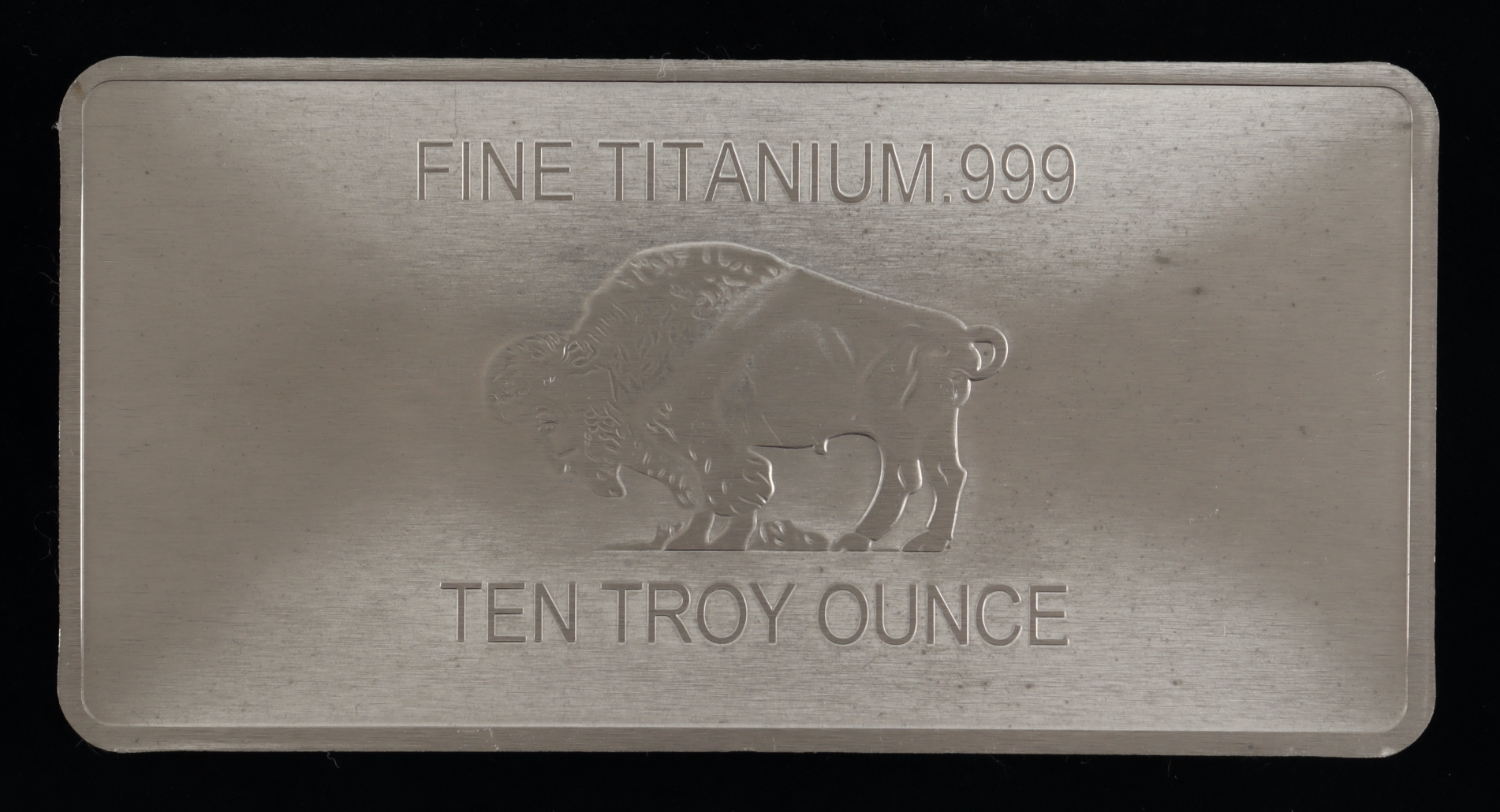 Ten Troy Ounce "Buffalo" .999 Fine Titanium Bullion Bar | Pristine Auction