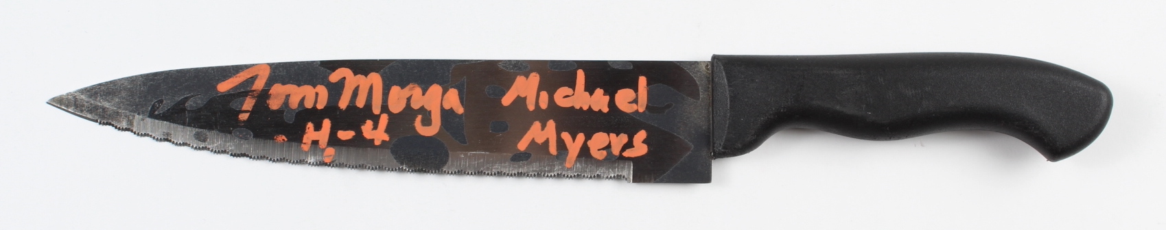 Tom Morga Signed Steel Knife Inscribed "Michael Myers" & "H4" (JSA ...