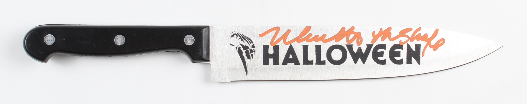 Nick Castle Signed "Halloween" Logo Stainless Steel Knife Inscribed ...