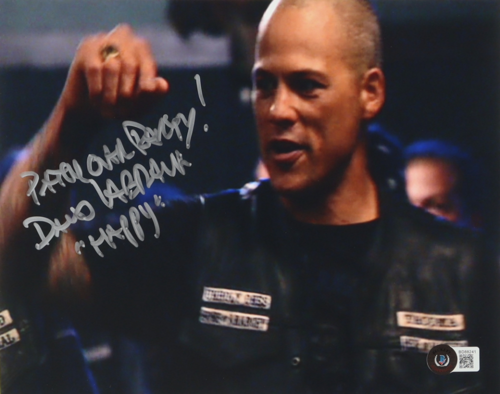 David Labrava Signed "Sons of Anarchy" 8x10 Photo Inscribed "Patch Over ...