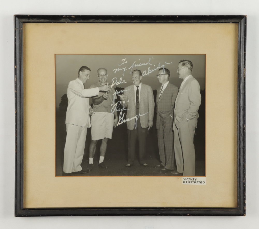 Red Grange Signed 12x14 Custom Framed Photo Display Inscribed "To My ...