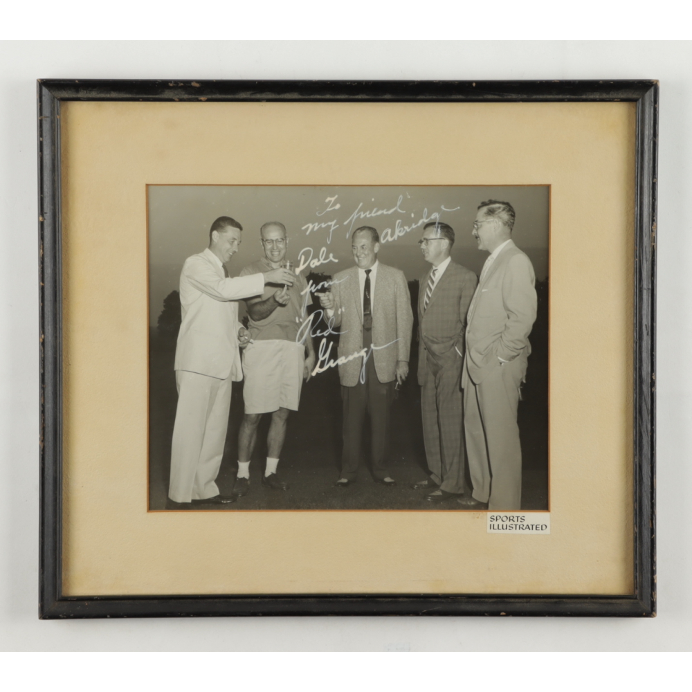 Red Grange Signed 12x14 Custom Framed Photo Display Inscribed "To My ...