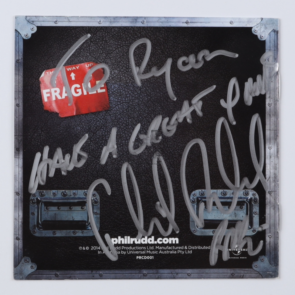 Phil Rudd Signed "Head Job" CD Cover with Inscription (Beckett ...