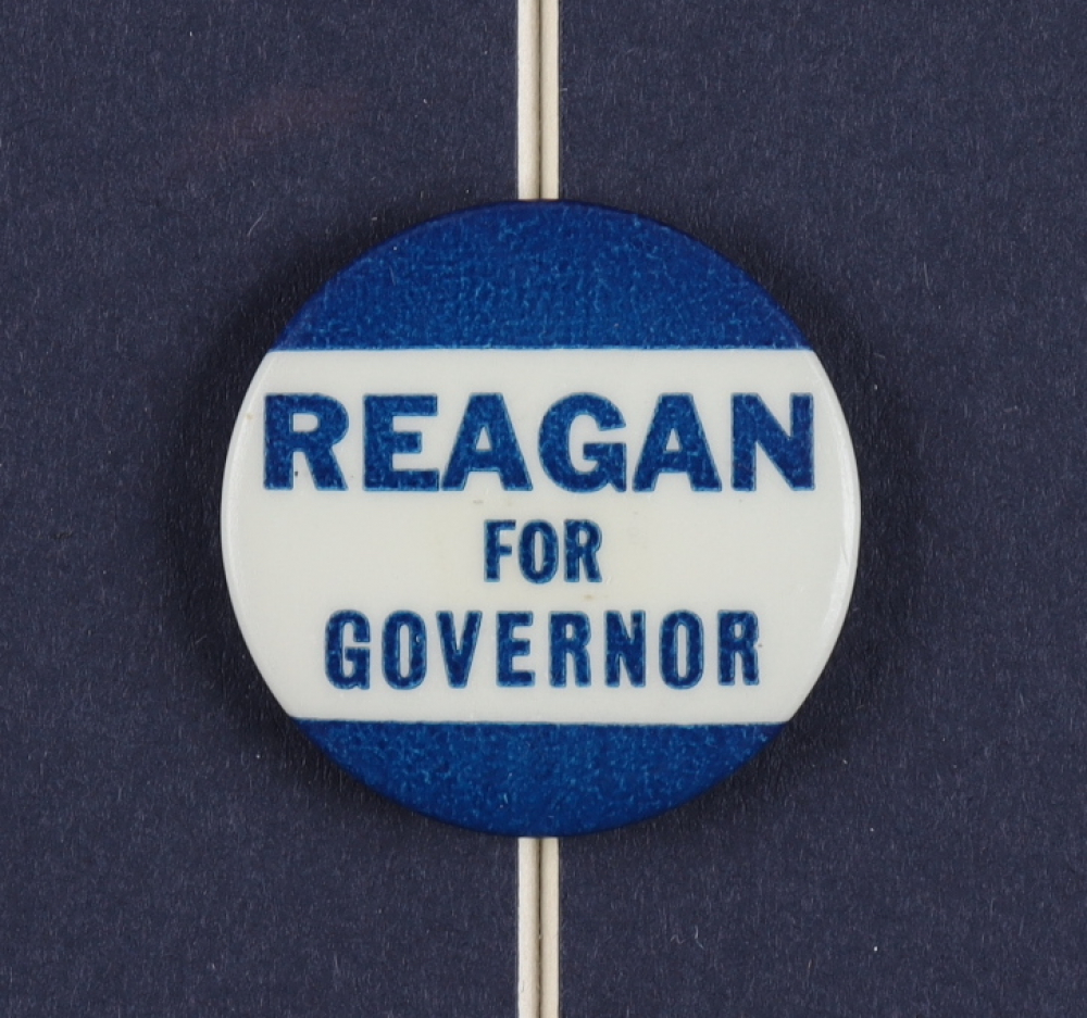 Ronald Reagan 18x19 Custom Framed Photo Display with Campaign Pin ...