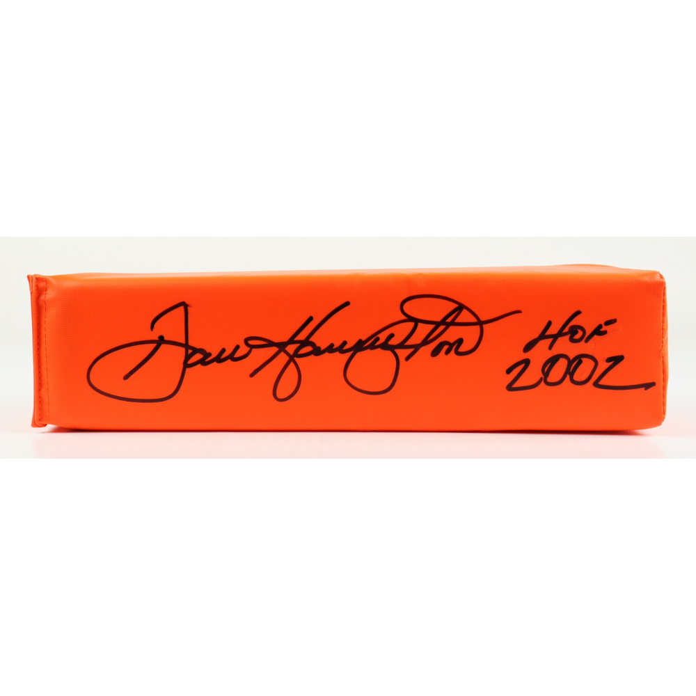 Dan Hampton Signed Endzone Pylon Inscribed "HOF 2002" (Beckett ...