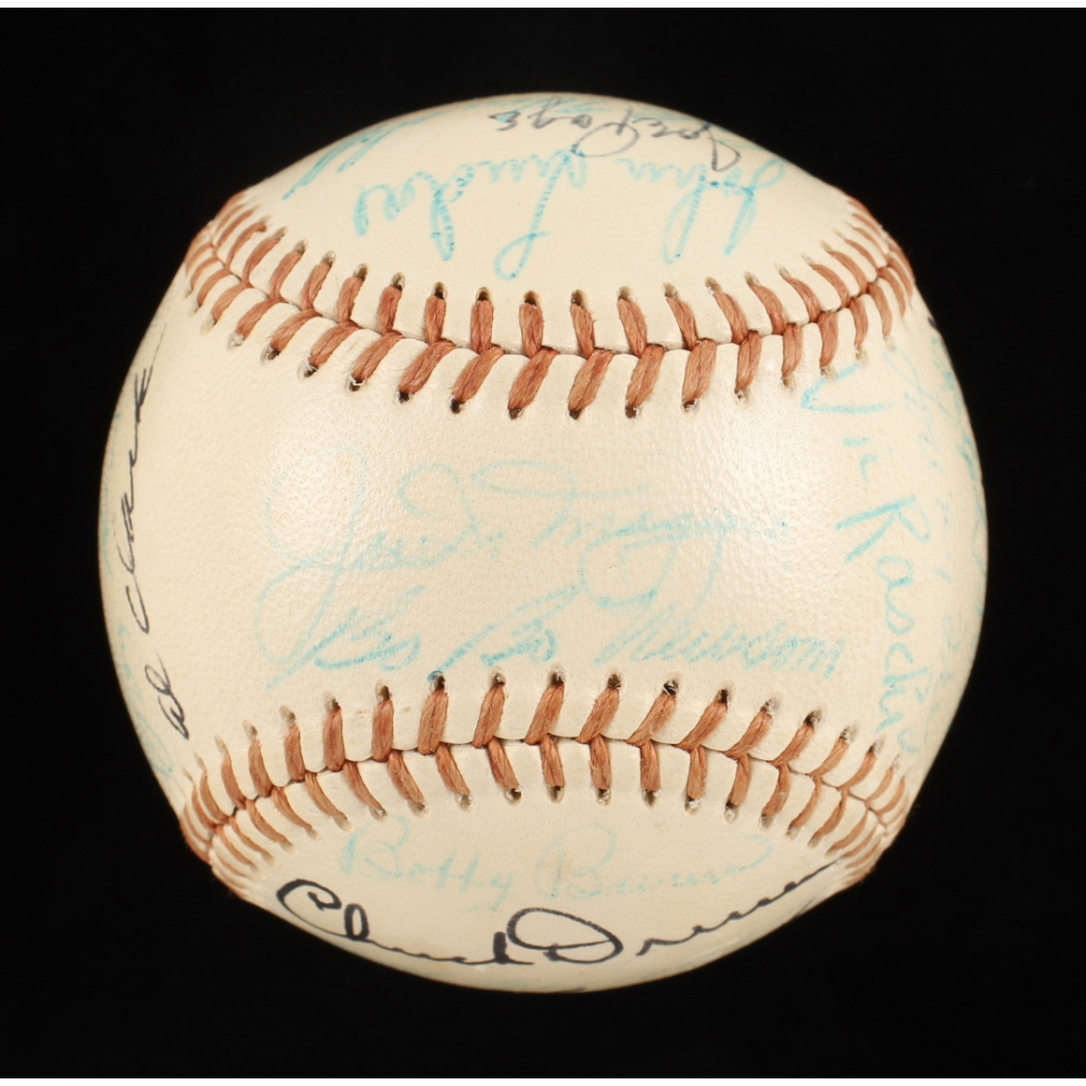1947 Yankees OL Baseball Signed By (25) with Yogi Berra, Joe Dimaggio ...