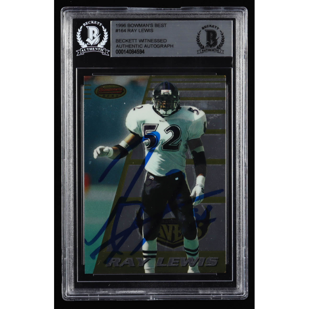 Ray Lewis Signed 1996 Bowman's Best #164 RC (BGS) | Pristine Auction