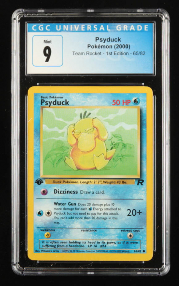 Psyduck 2000 Pokemon Team Rocket #65 (CGC 9) | Pristine Auction