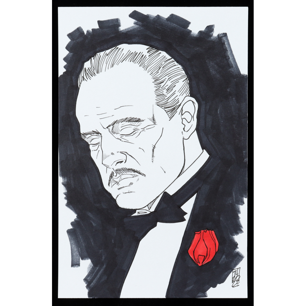 Vito Corleone "The Godfather" Original Sketch by Tom Hodges (PA ...