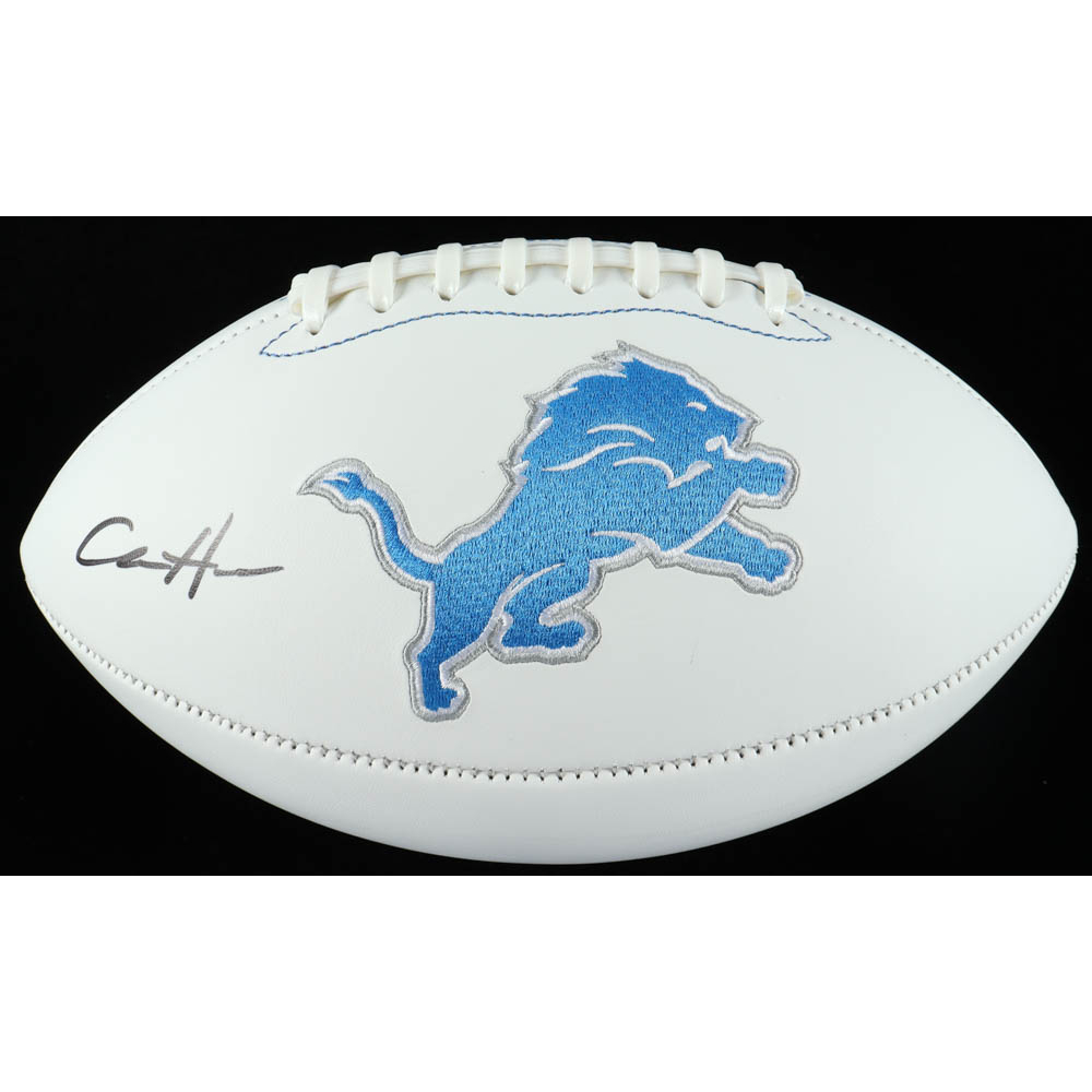 Aidan Hutchinson Signed Lions Logo Football (Beckett) | Pristine Auction