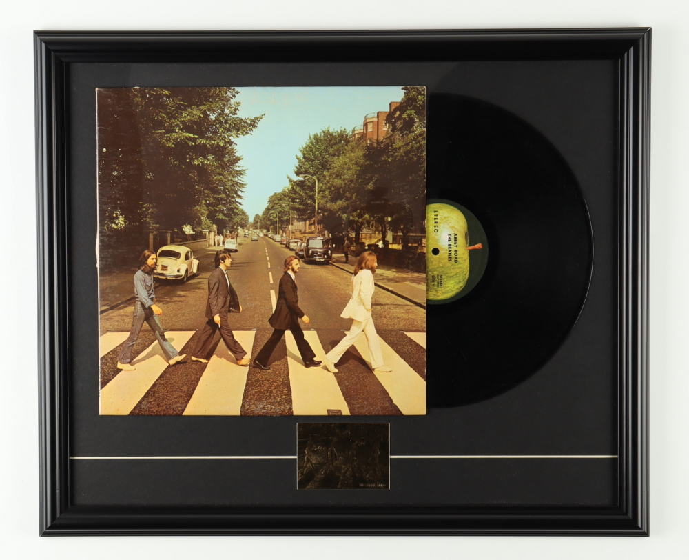 The Beatles "Abbey Road" 19x23 Custom Framed Vinyl Record Display with ...