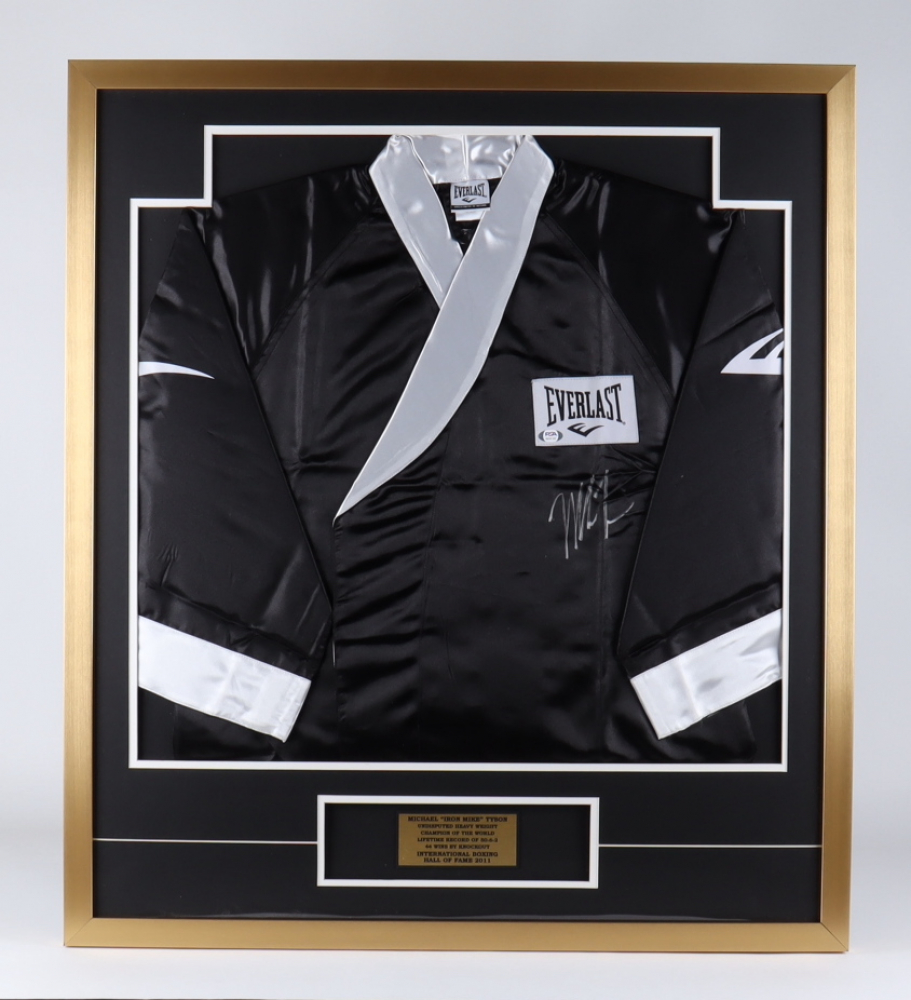 Mike Tyson Signed 32x36 Custom Framed Everlast Boxing Robe (PSA ...