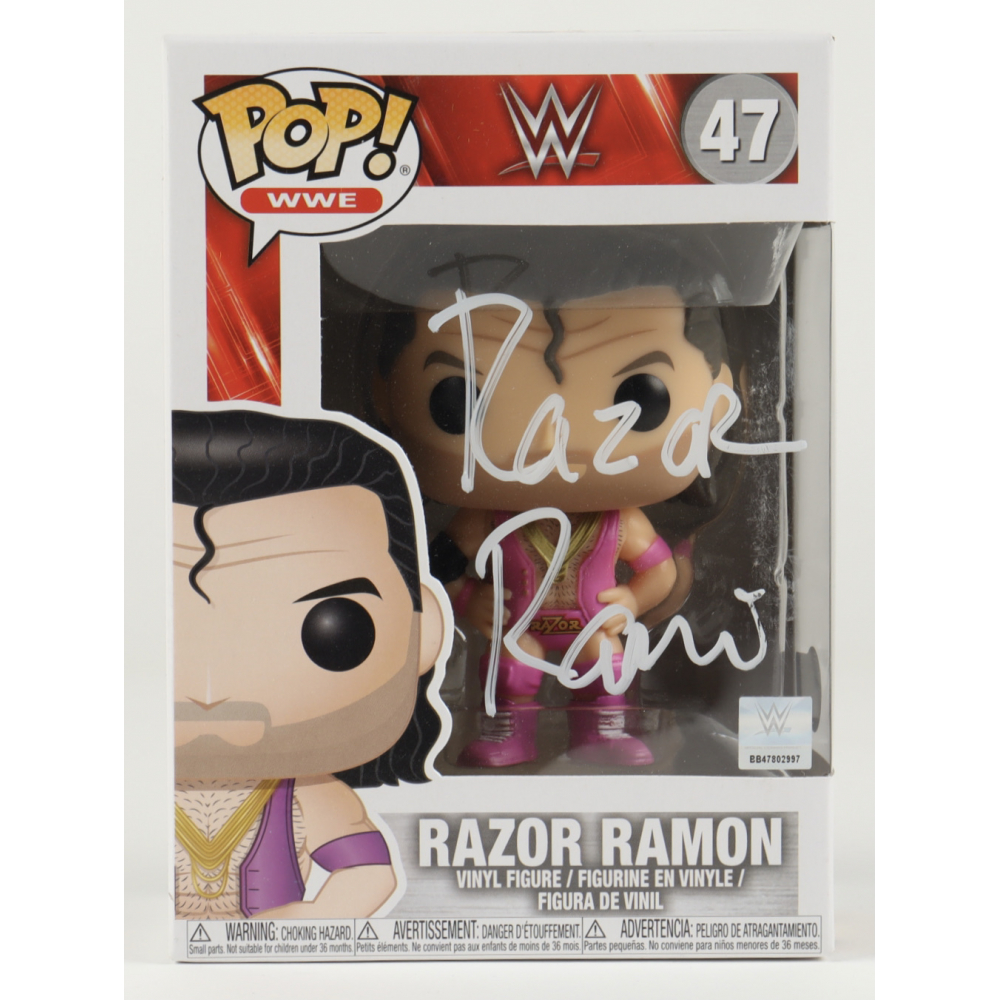 Razor Ramon Signed "WWE" #47 Funko Pop! Vinyl Figure (Beckett ...