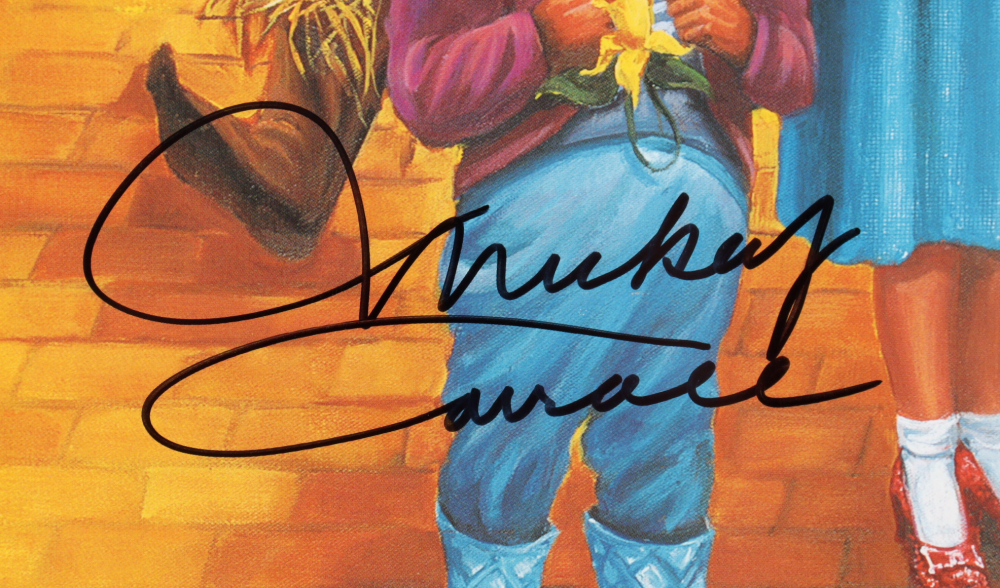 Mickey Carroll, Jerry Maren, & Karl Slover Signed "The Wizard of Oz ...