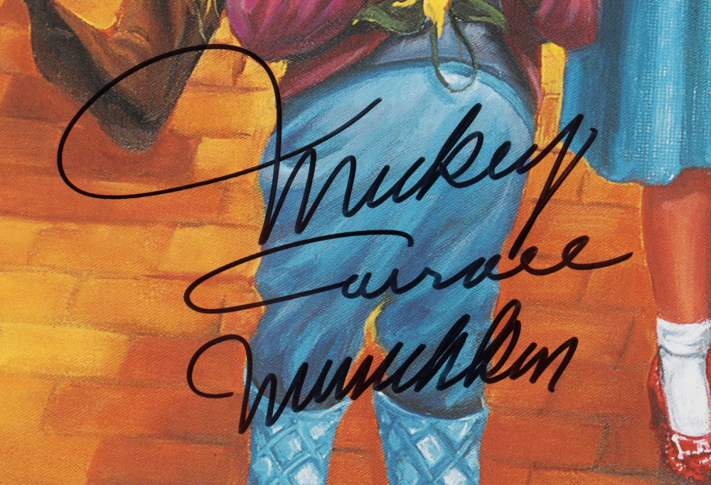 Mickey Carroll, Jerry Maren, & Karl Slover Signed "The Wizard of Oz ...