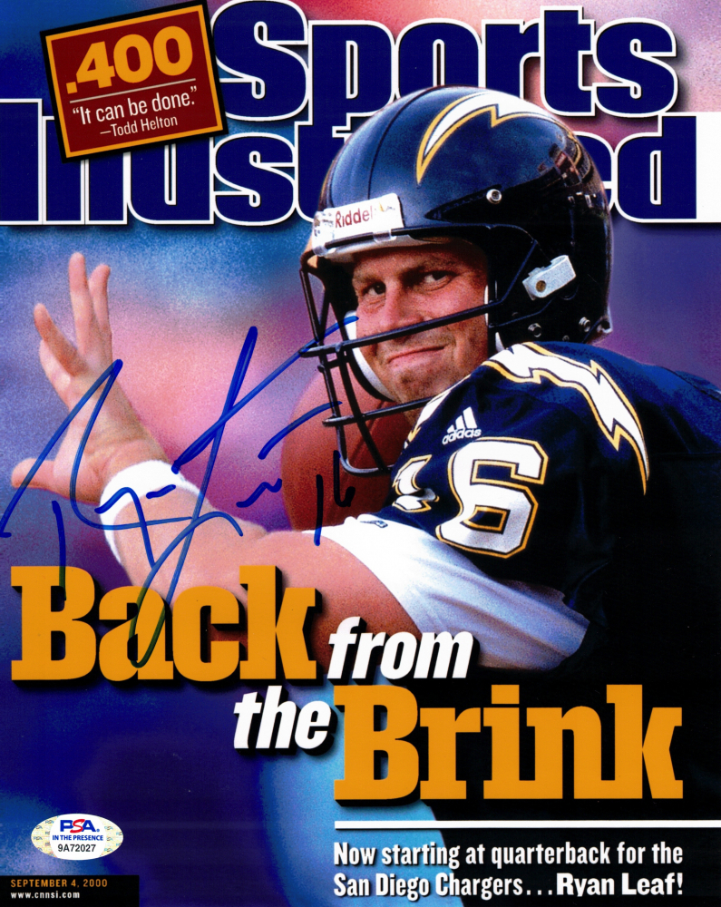 Ryan Leaf Signed Chargers 8x10 Photo (PSA) | Pristine Auction