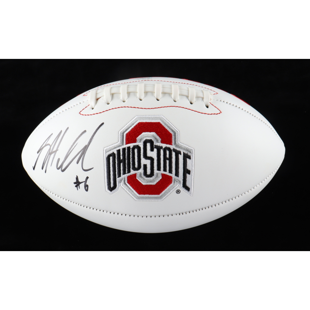 Sam Hubbard Signed Buckeyes Logo Football (JSA) | Pristine Auction