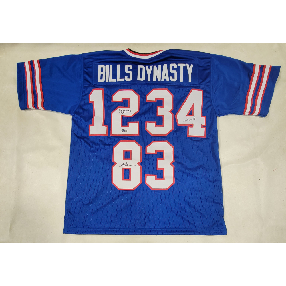 Jim Kelly, Thurman Thomas & Andre Reed Signed Jersey (Beckett ...