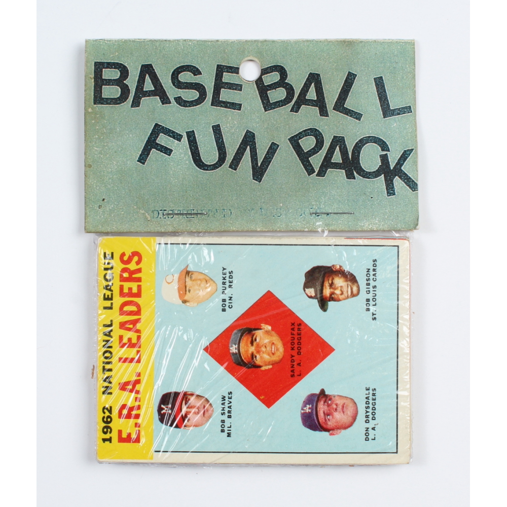 1963 Topps Baseball Cello Fun Pack with (10) Cards | Pristine Auction