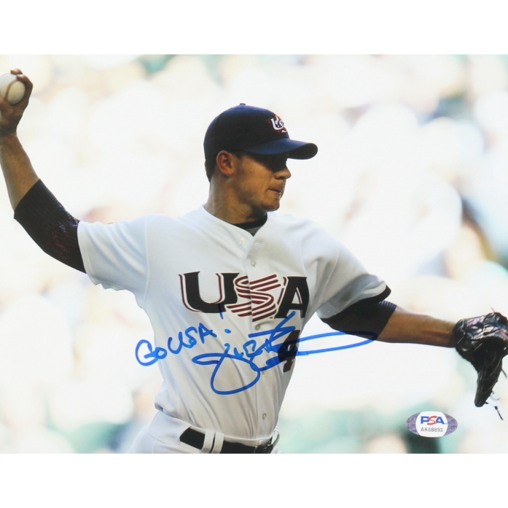 Jake Peavy Signed Team USA 8x10 Photo Inscribed "Go USA!" (PSA ...