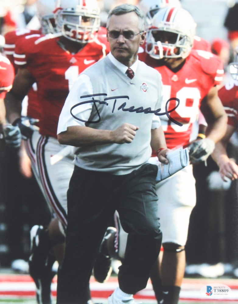 Jim Tressell Signed Ohio State Buckeyes 8x10 Photo (Beckett) | Pristine ...