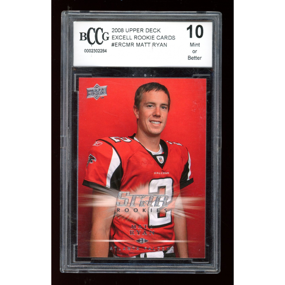Matt Ryan 2008 Upper Deck Excell Rookie Cards #ERCMR RC (BCCG 10 ...