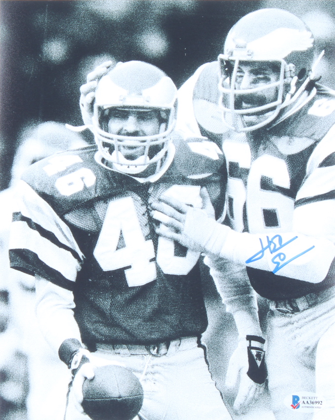 Herman Edwards Signed Eagles 8x10 Photo (Beckett) | Pristine Auction