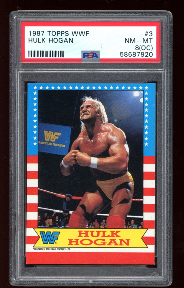 Hulk Hogan 1987 Topps WWF #3 (PSA 8) (OC) | Pristine Auction