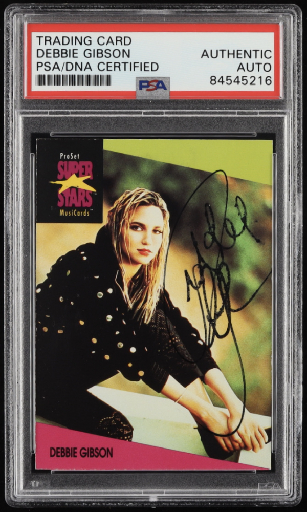 Debbie Gibson Signed 1991 Pro Set Super Stars MusiCards #43 (PSA ...