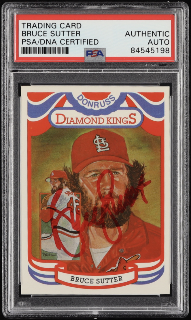 Bruce Sutter Signed 1984 Donruss #13 Diamond Kings COR (PSA) | Pristine ...
