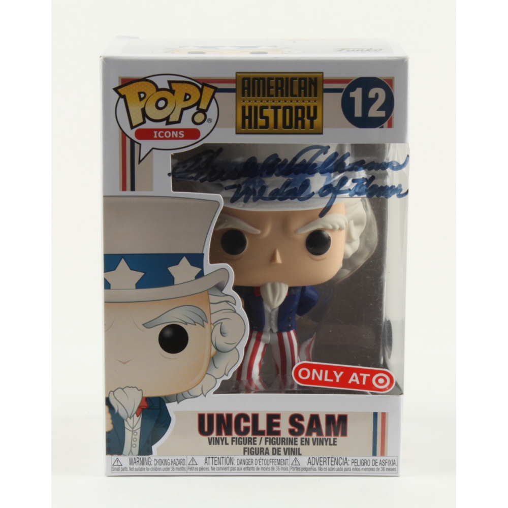 Hershel "Woody" Williams Signed "American History" Uncle Sam #12 Funko ...