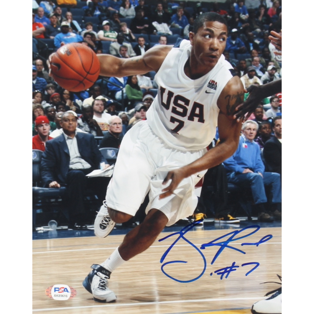 Derrick Rose Signed Team USA 8x10 Photo (PSA) | Pristine Auction