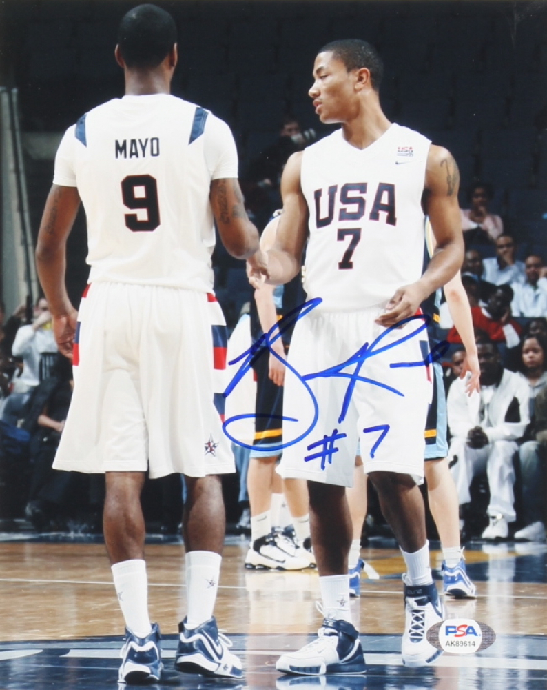 Derrick Rose Signed Team USA 8x10 Photo (PSA) | Pristine Auction