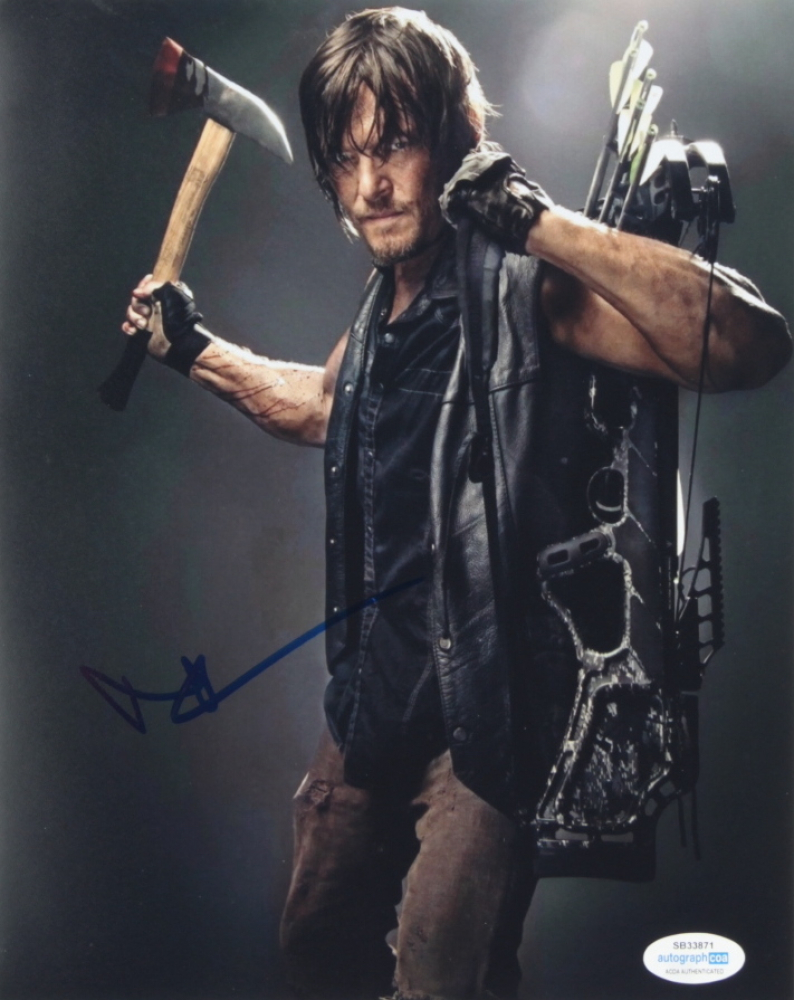 Norman Reedus Signed "The Walking Dead" 8x10 Photo (AutographCOA ...
