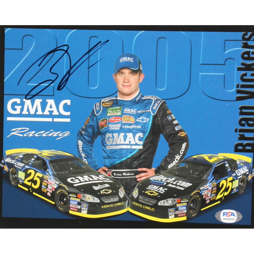 Brian Vickers Signed NASCAR 8x10 Photo (PSA) | Pristine Auction