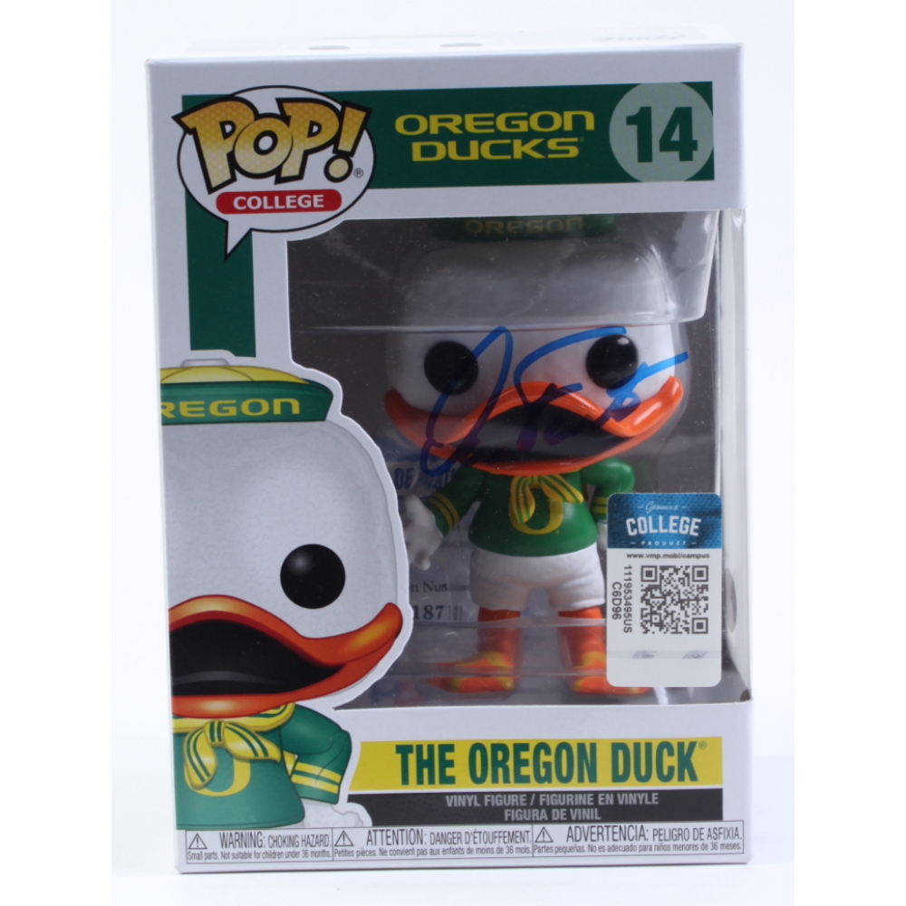 Dan Fouts Signed Oregon Ducks #14 The Oregon Duck Funko Pop! Vinyl ...