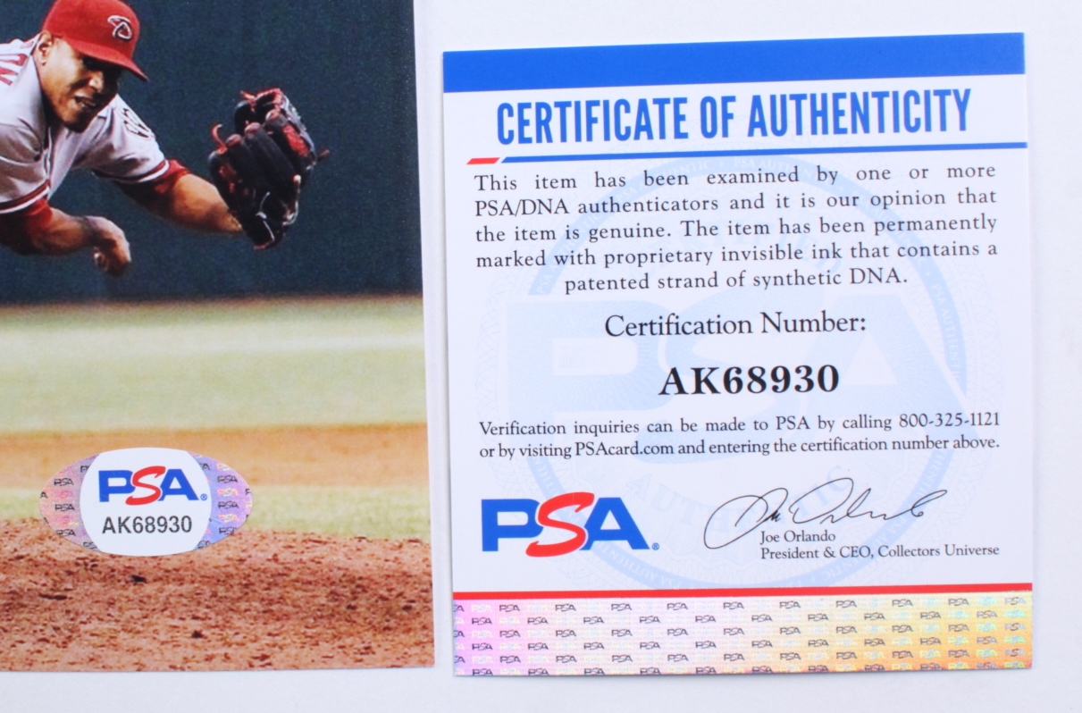 Edwin Jackson Signed Diamondbacks 8x10 Photo Inscribed "No Hitter" (PSA ...
