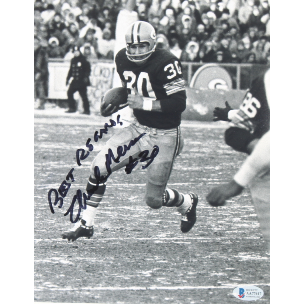 Chuck Mercein Signed Packers 8x10 Photo Inscribed "Best Regards ...