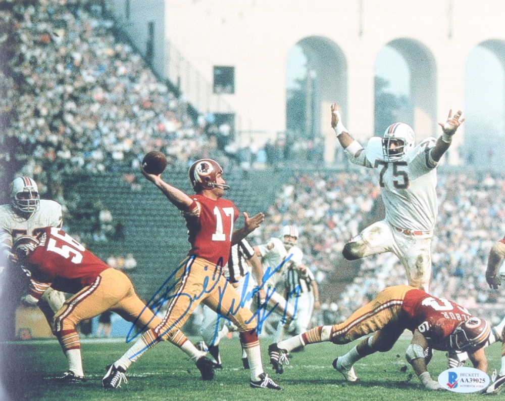 Billy Kilmer Signed Redskins 8x10 Photo (Beckett) | Pristine Auction