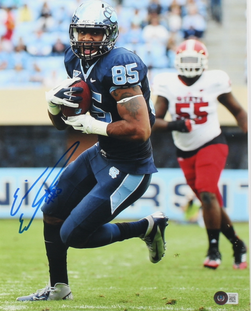 Eric Ebron Signed North Carolina Tar Heels 11x14 Photo (Beckett ...