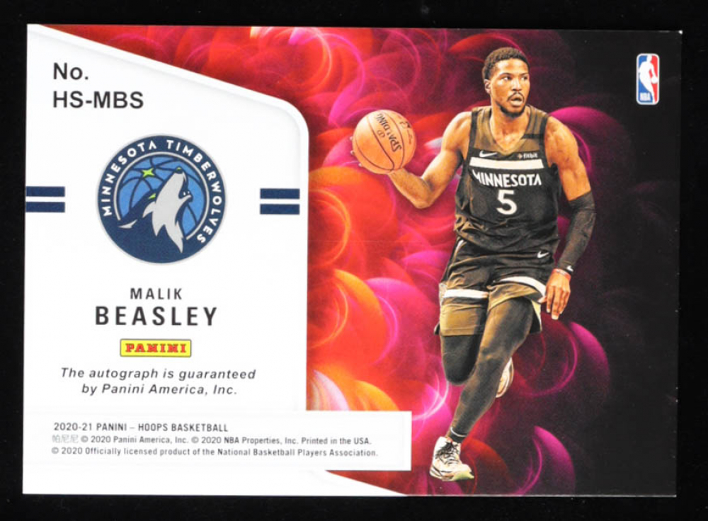 Malik Beasley 2020-21 Hoops Hot Signatures #34 | Pristine Auction
