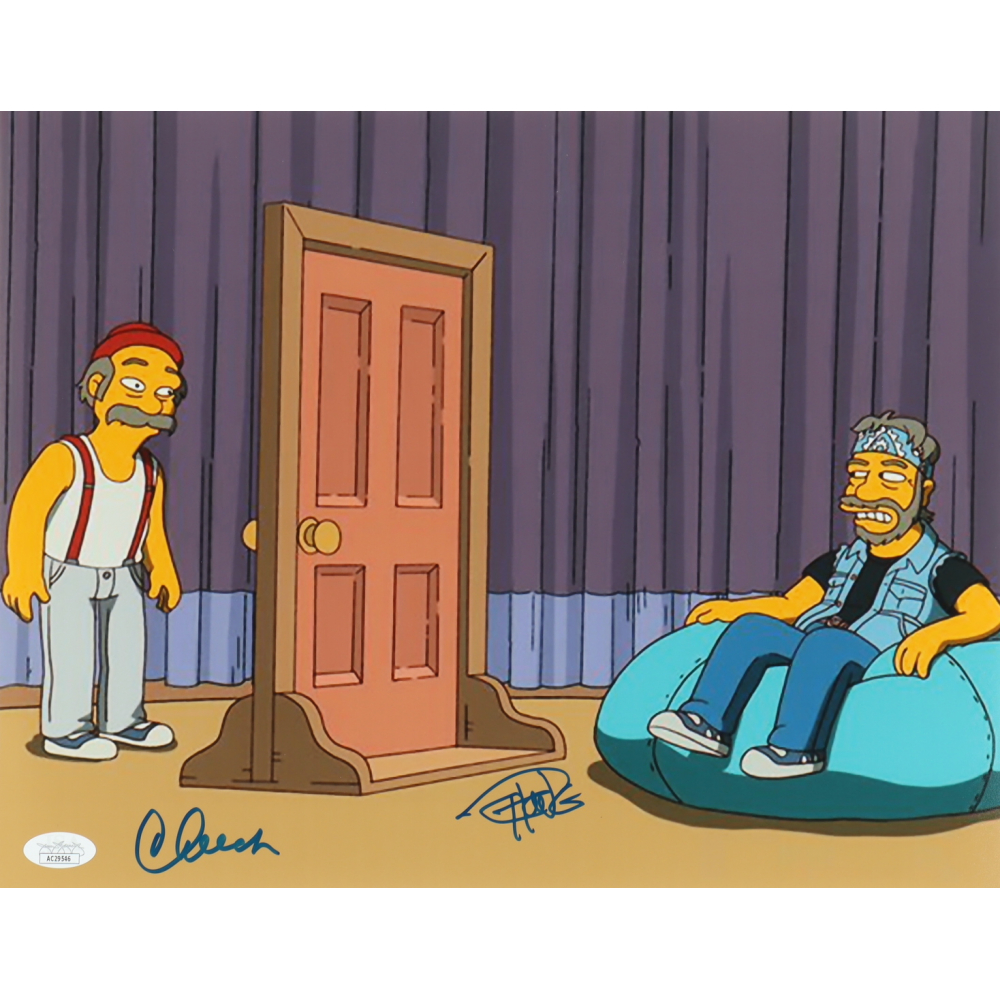 Tommy Chong And Cheech Marin Signed The Simpsons 11x14 Photo Jsa