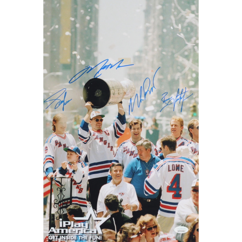Rangers 11x17 Photo Signed by (4) with Mark Messier, Mike Richter ...