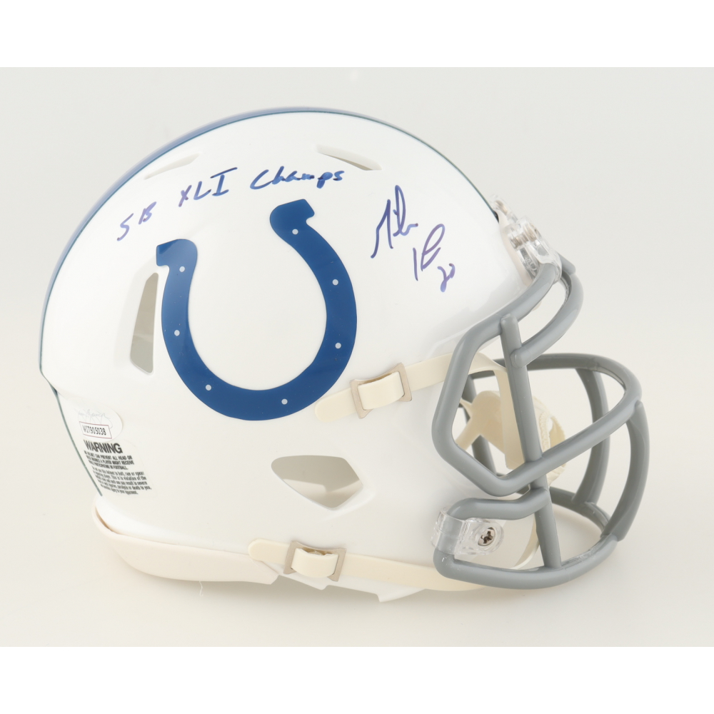 Mike Doss Signed Colts Speed Mini Helmet Inscribed "SB XLI Champs" (JSA ...