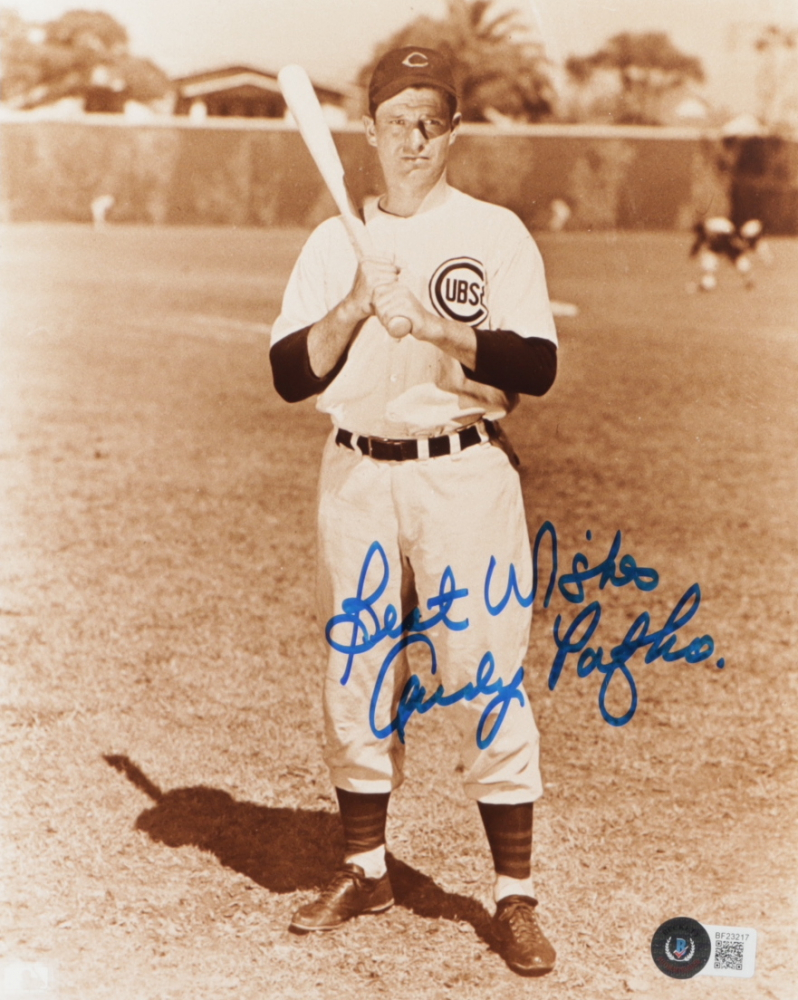Andy Pafko Signed Cubs 8x10 Photo Inscribed "Best Wishes" (Beckett ...