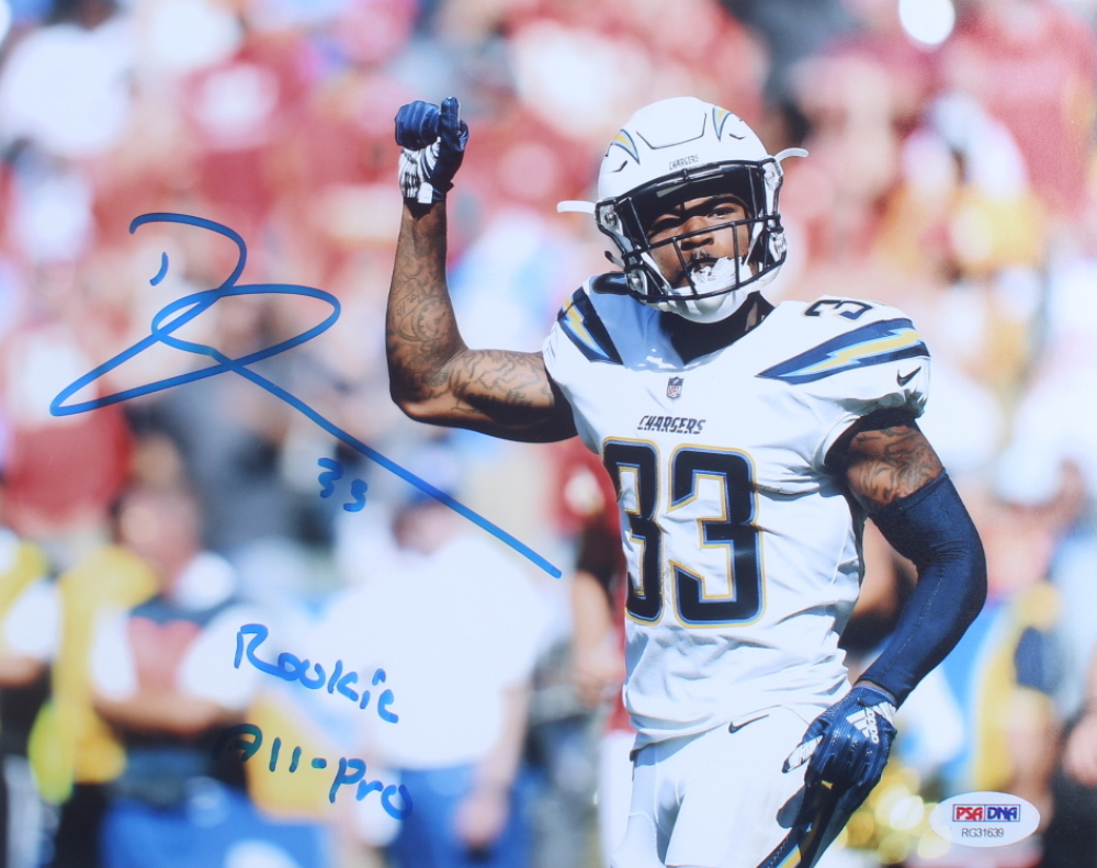 Derwin James Signed Chargers 8x10 Photo Inscribed "Rookie All-Pro" (PSA ...