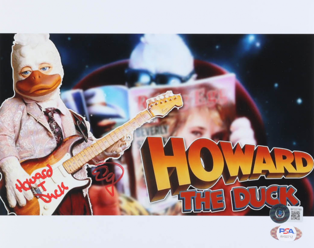 Ed Gale Signed "Howard the Duck" 8x10 Photo Inscribed "Howard T. Duck ...