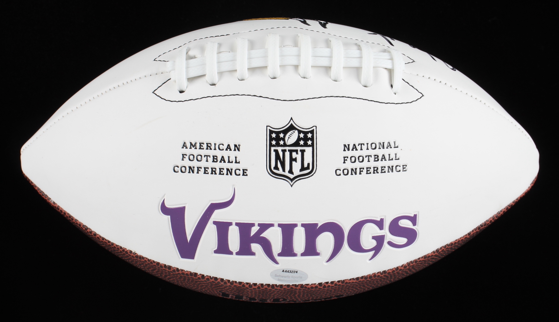 John Randle Signed Vikings Logo Football (Schwartz Sports) | Pristine ...